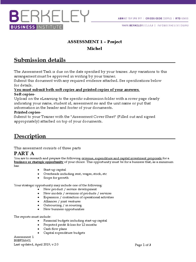 BSBFIM601 - Assessment Task 1 | PDF | Accounts Payable | Retail