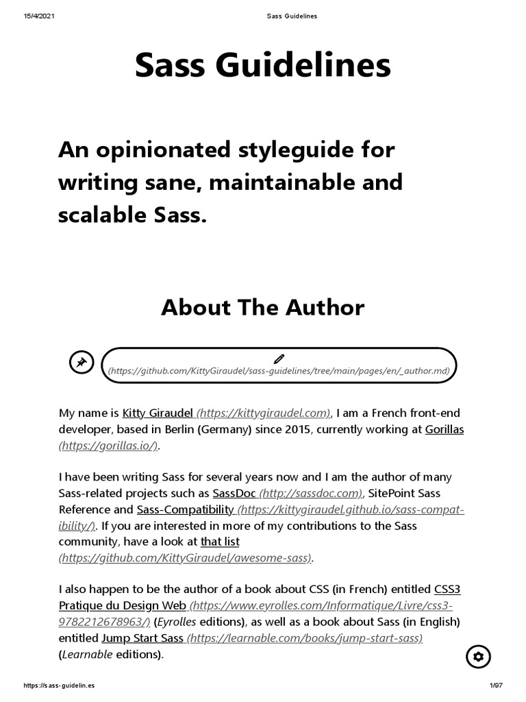 Sass Guidelines | PDF | String (Computer Science) | Software Development