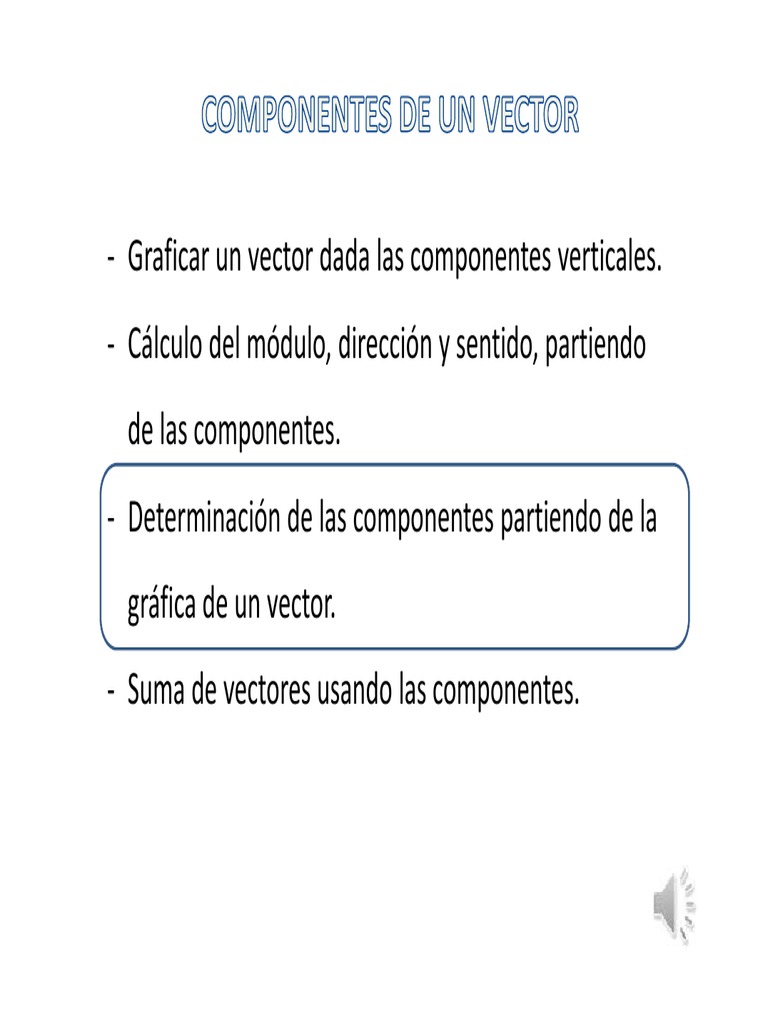 Componentes de Un Vector Graficas | PDF | Vector Euclidiano | Mecánica