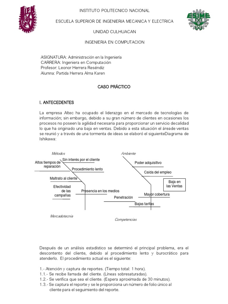 Caso Practico 3 | PDF | Cliente | Calidad (comercial)