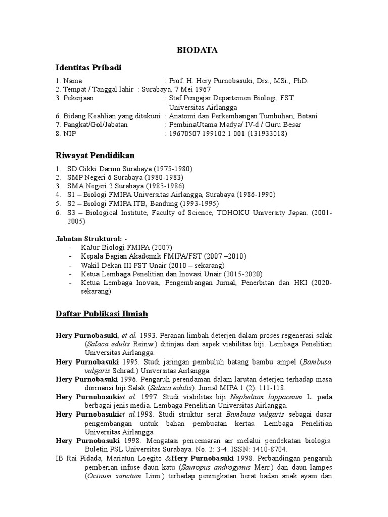 Biodata Prof Hery Purnobasuki Pdf