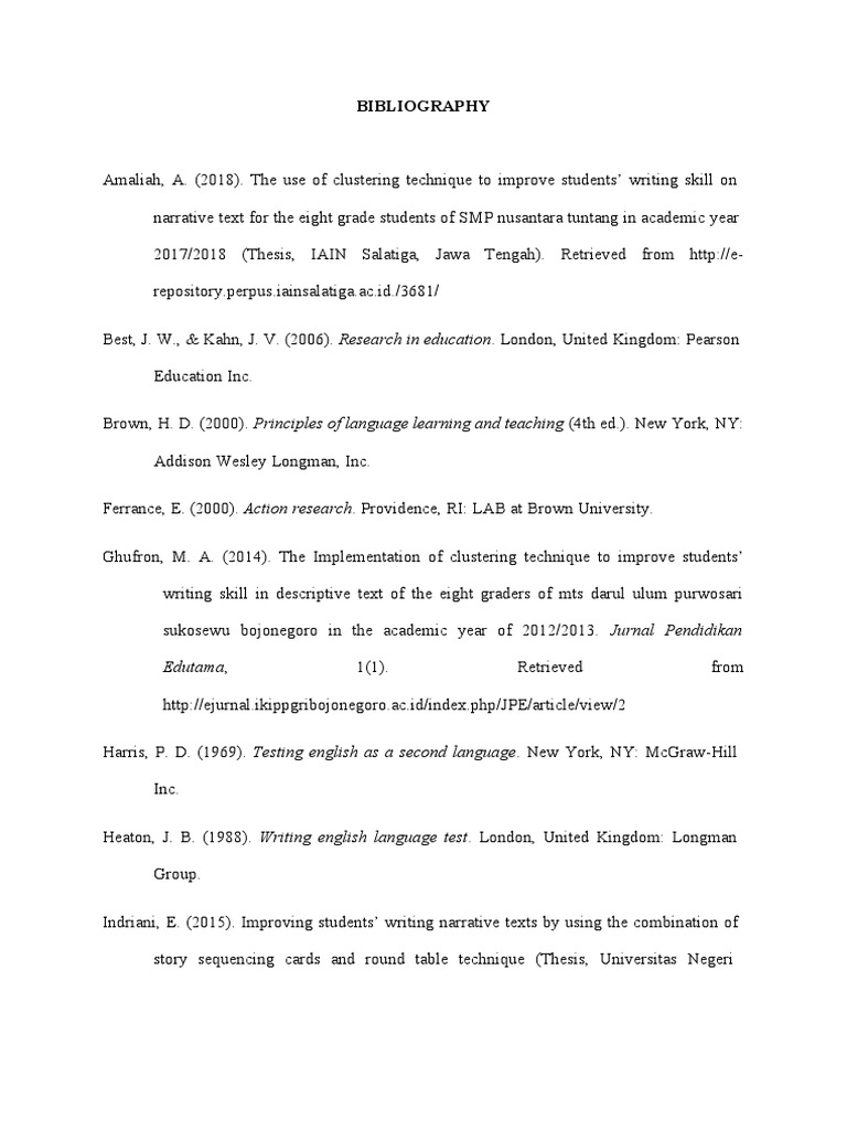 Clustering Technique in Writing Education | PDF | University Of ...