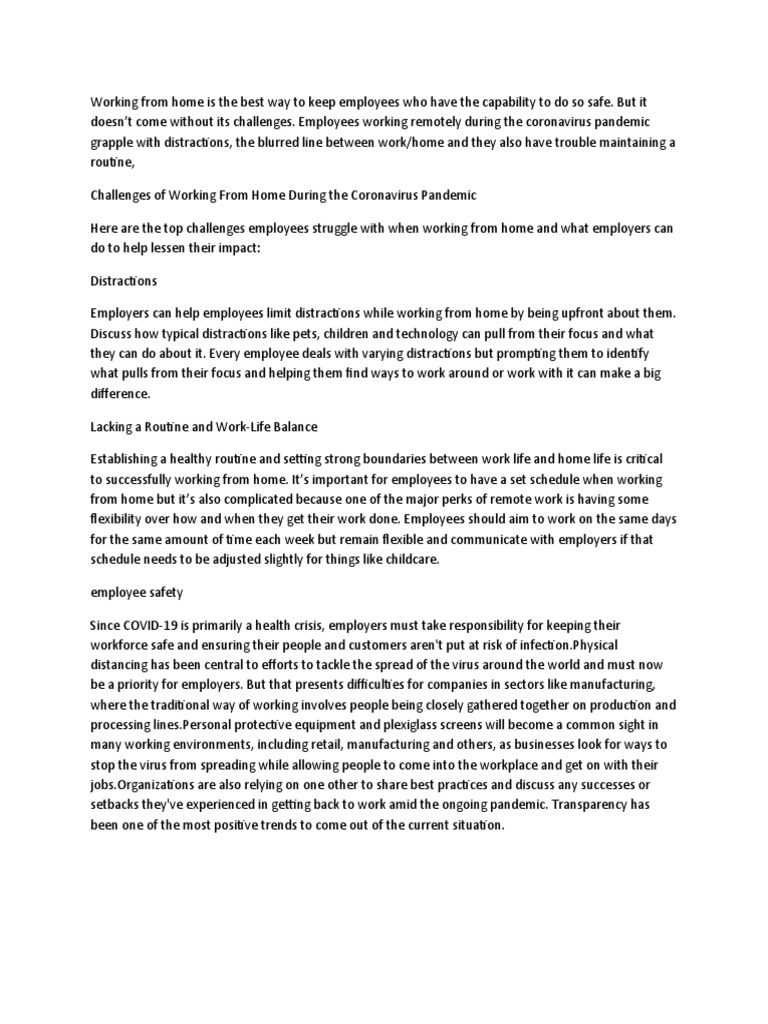 Working From Ho-WPS Office | PDF | Telecommuting | Employment