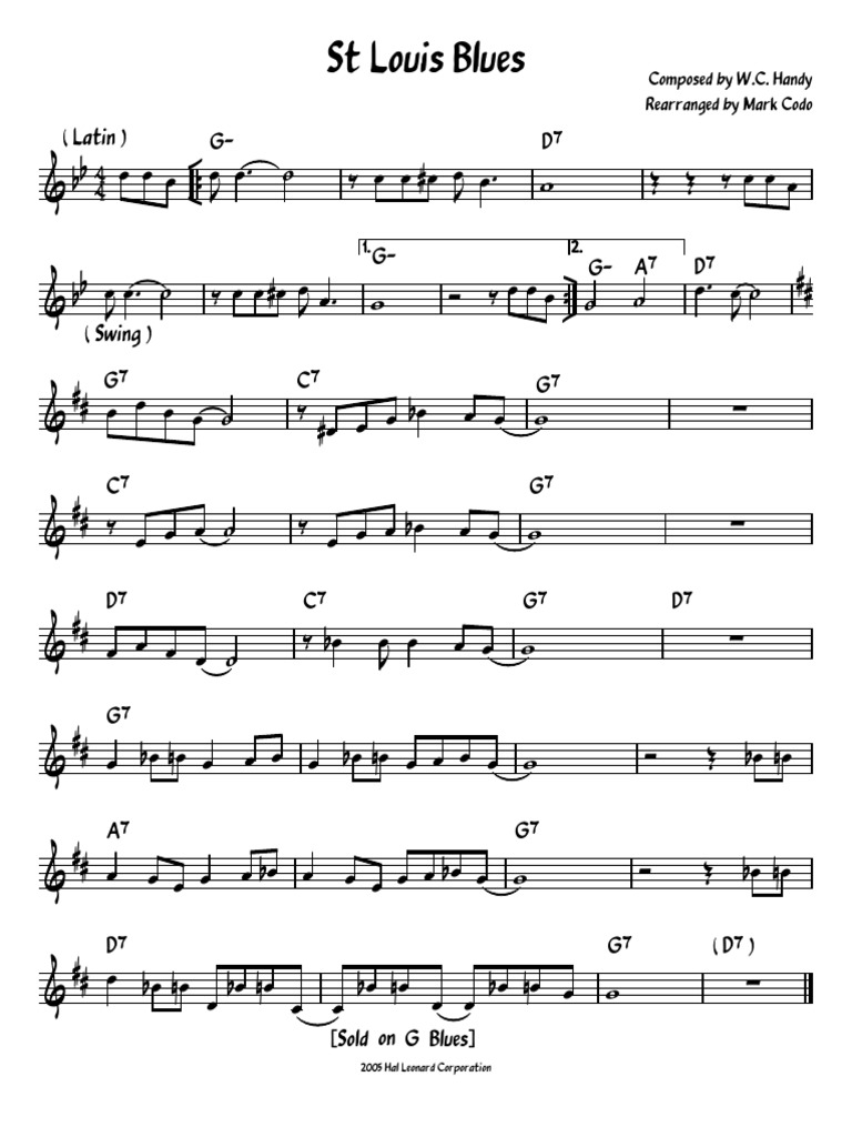 Intro To Music Tech ST Louis Blues | PDF | American Popular Music | Blues