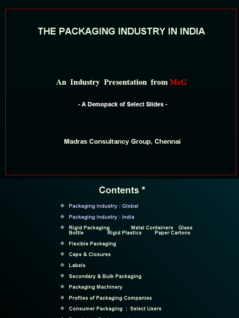 The Packaging Industry in India: An Industry Presentation From | PDF ...