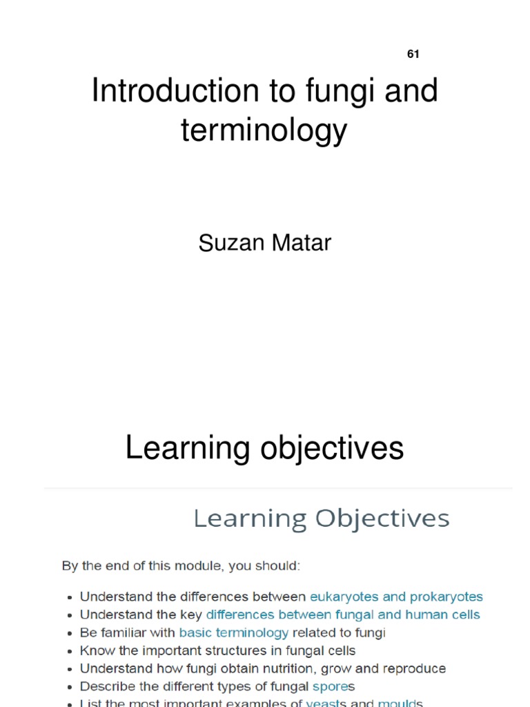 Introduction To Fungi and Terminology2021 | PDF | Fungus | Sexual ...