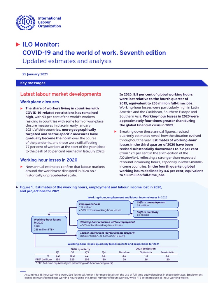 ILO Monitor: COVID-19 and The World of Work. Seventh Edition | PDF ...