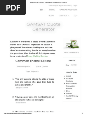 Gamsat Practice Quotes Mastering GAMSAT Section 1: Comprehensive
