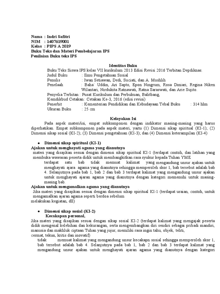 Indri Safitri (1407619001) - Tugas Analisis Buku Ajar | PDF | Karier & Perkembangan | Seni