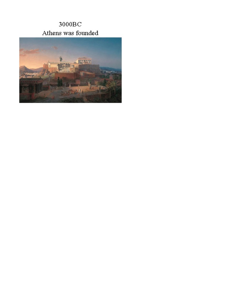 3000BC Athens Was Founded | PDF | History