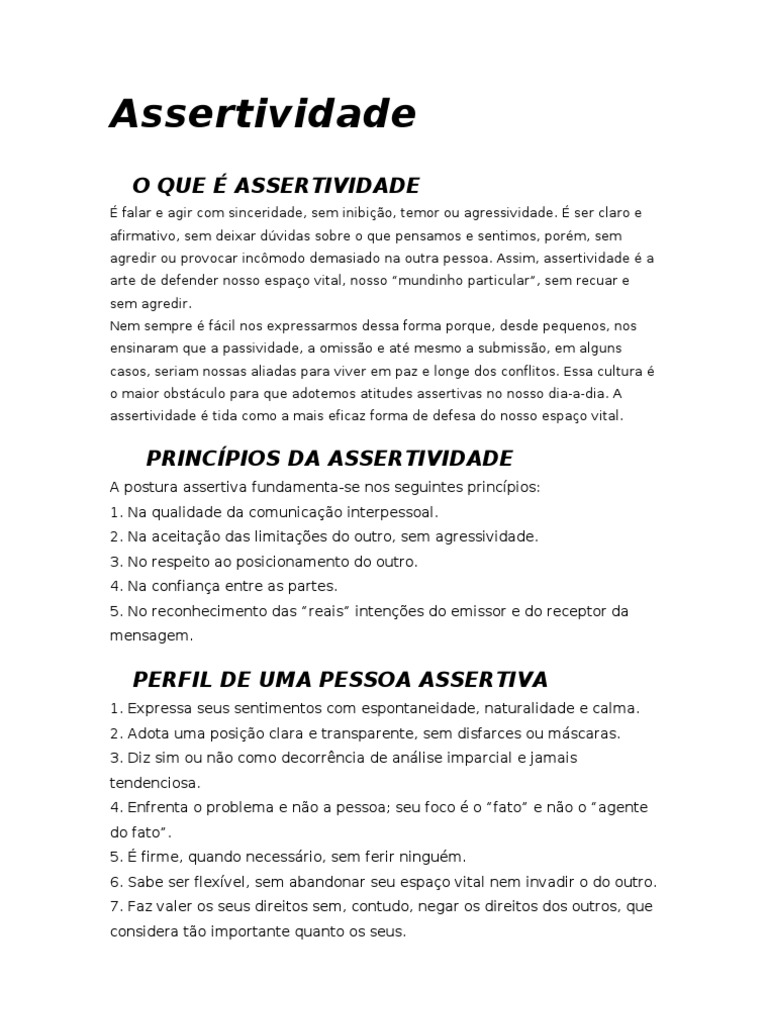 Assertividade | Humano | Aprendizado