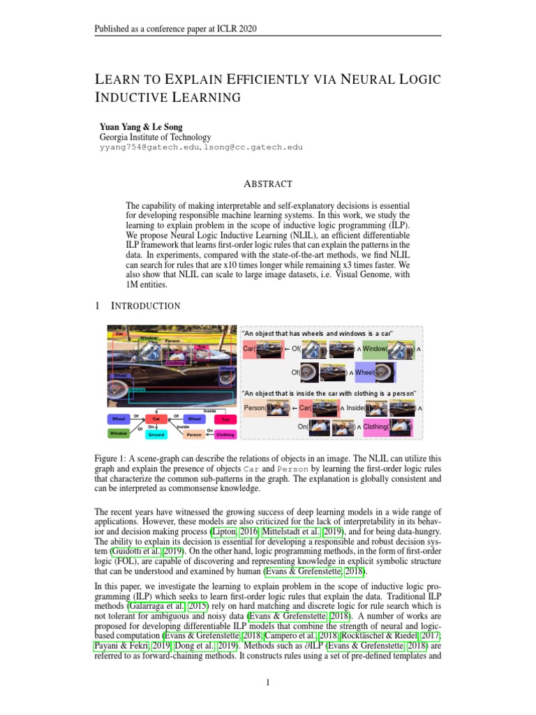 Learn To Explain Efficiently Via Neural Logic Inductive Learning Pdf First Order Logic Logic 2862