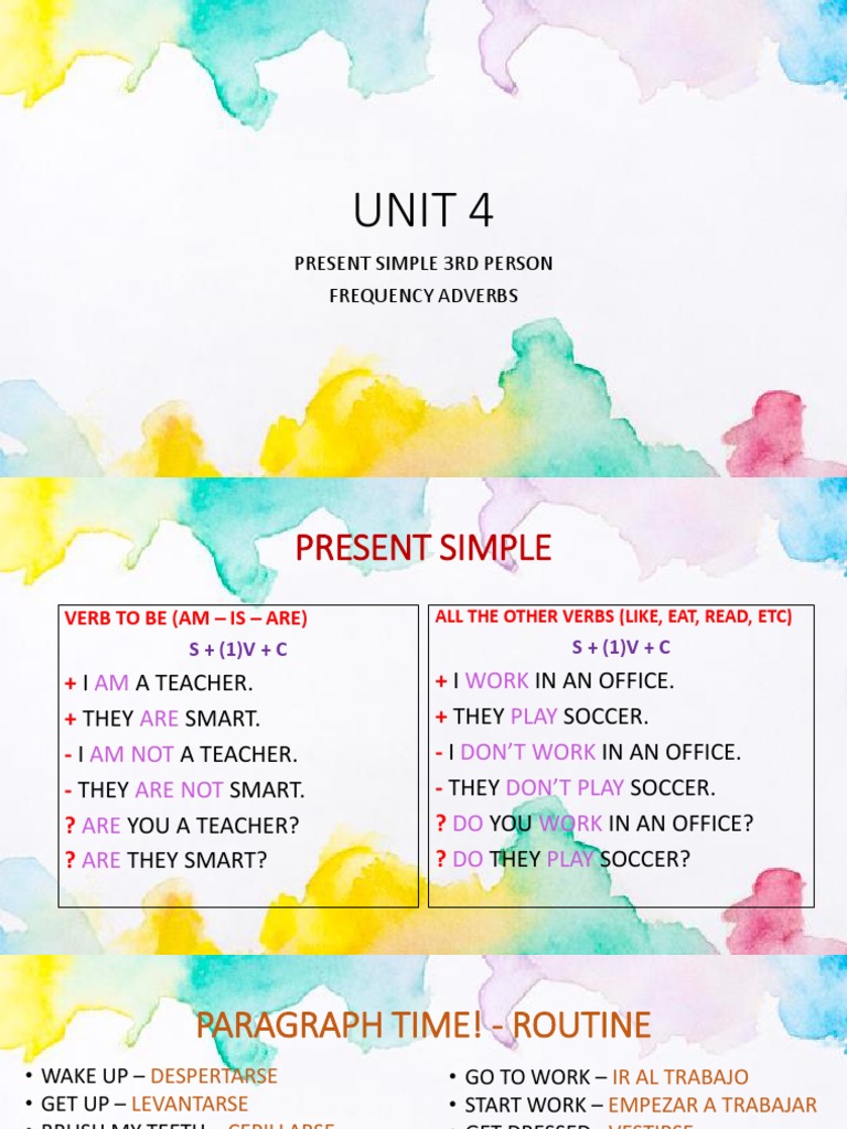 A1.2 Unit 4 Present Simple 3rd Person - Frequency Adverbs | Download Free PDF | English Language ...