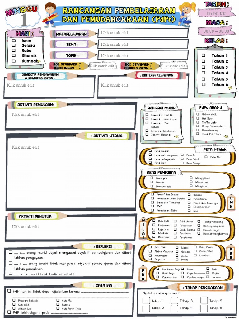 Template RPH Ts25 | PDF