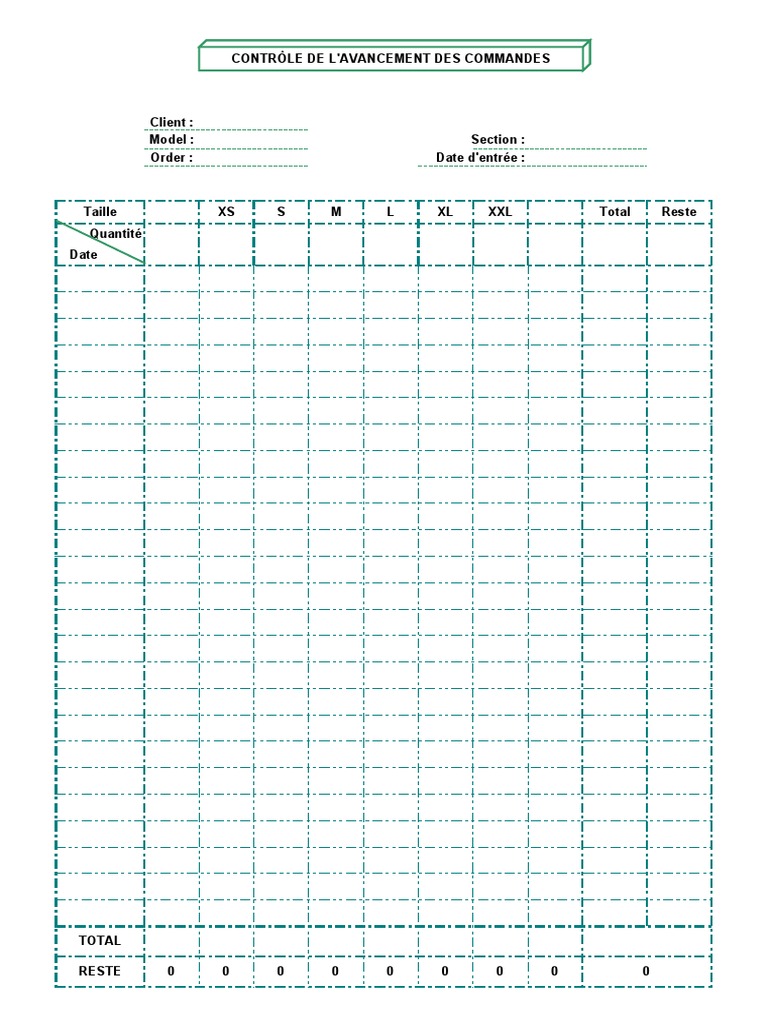 Fiche de Suivi Des Commandes | PDF