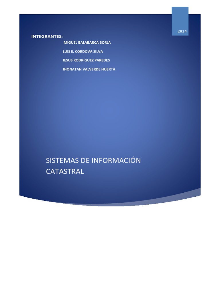 Sistemas de Informacion Catastral | PDF | Sistema de información ...