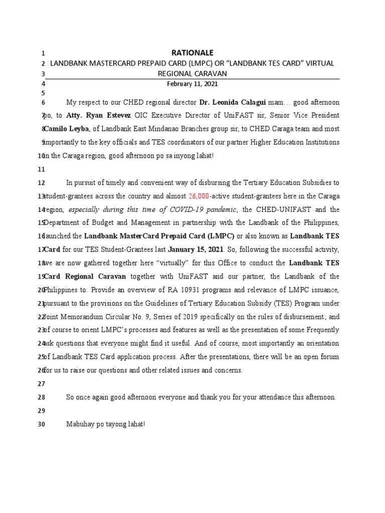 Landbank Mastercard Prepaid Card (LMPC) or "Landbank Tes Card" Virtual ...
