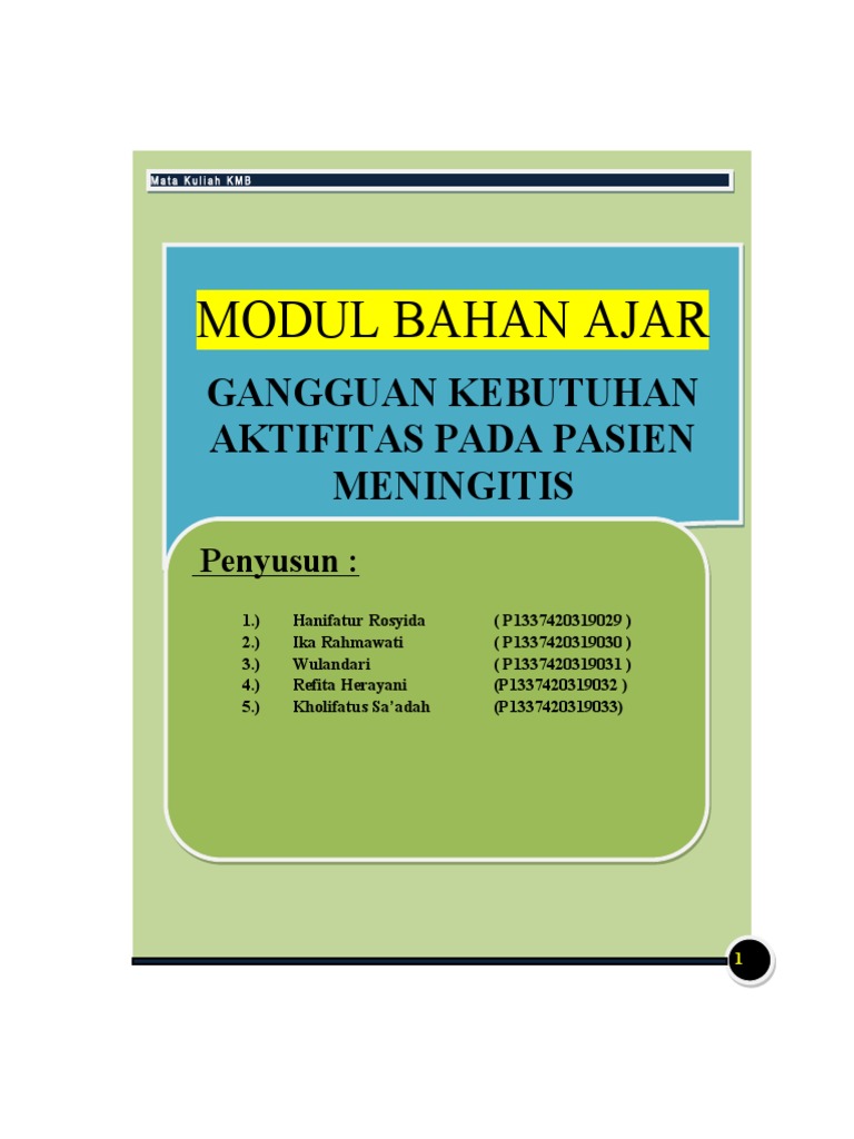 Modul - Meningitis Kel 6 Fiks | PDF