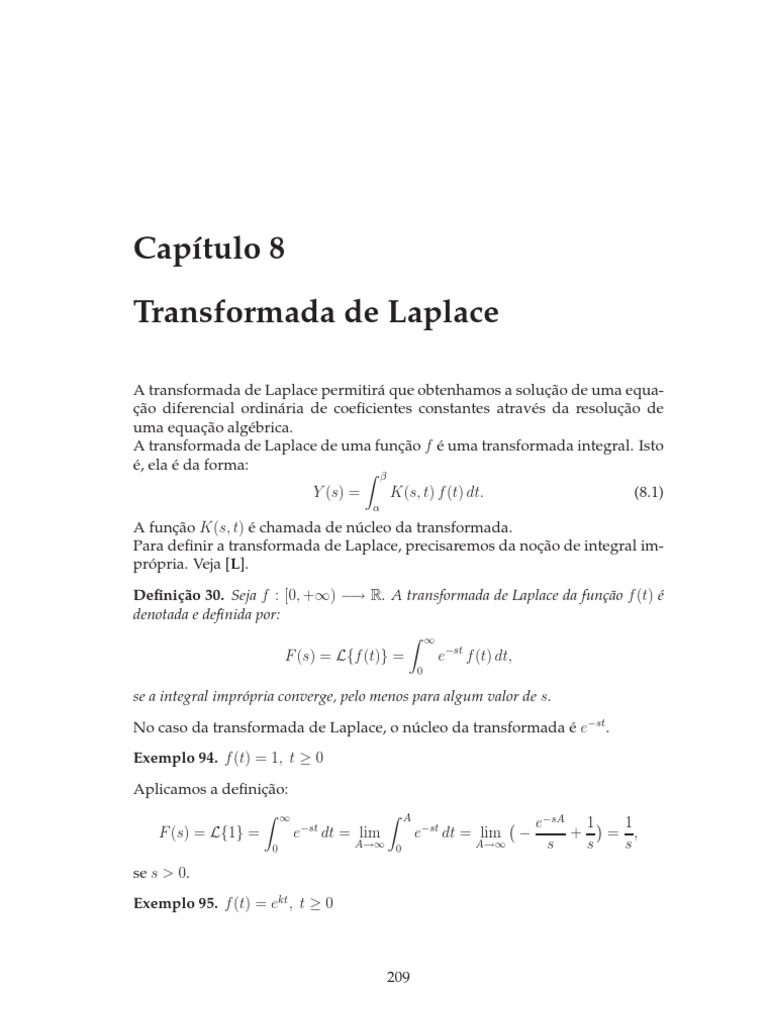 Transformada de Laplace: Definição, Propriedades e Exemplos ...