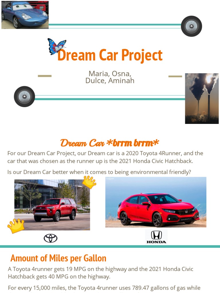 Dream Car Project | PDF | Fuel Economy In Automobiles | Carbon Dioxide