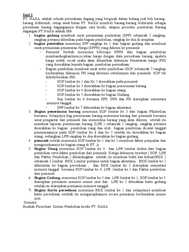 Latihan Soal Flowchart Dan Dfd Pdf