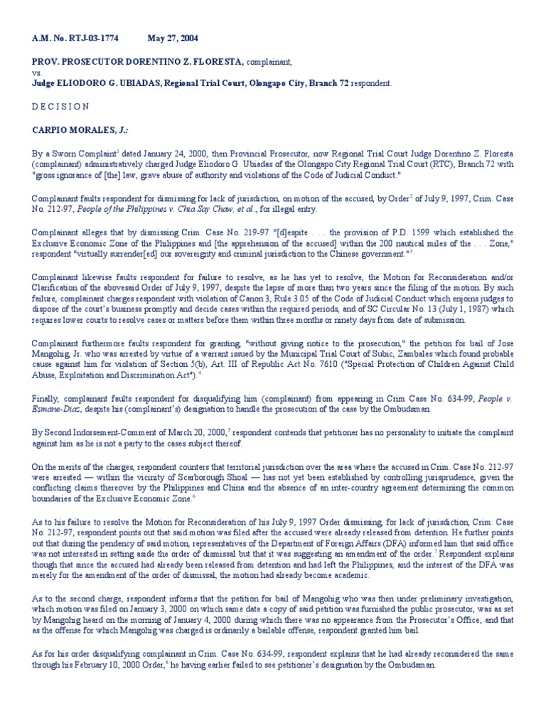 Floresta V Ubiadas | PDF | Prosecutor | Bail