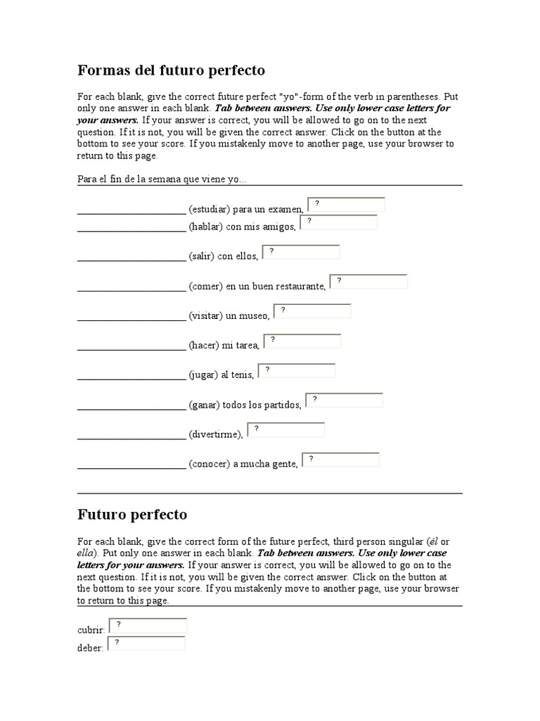 Futuro Perfecto | PDF