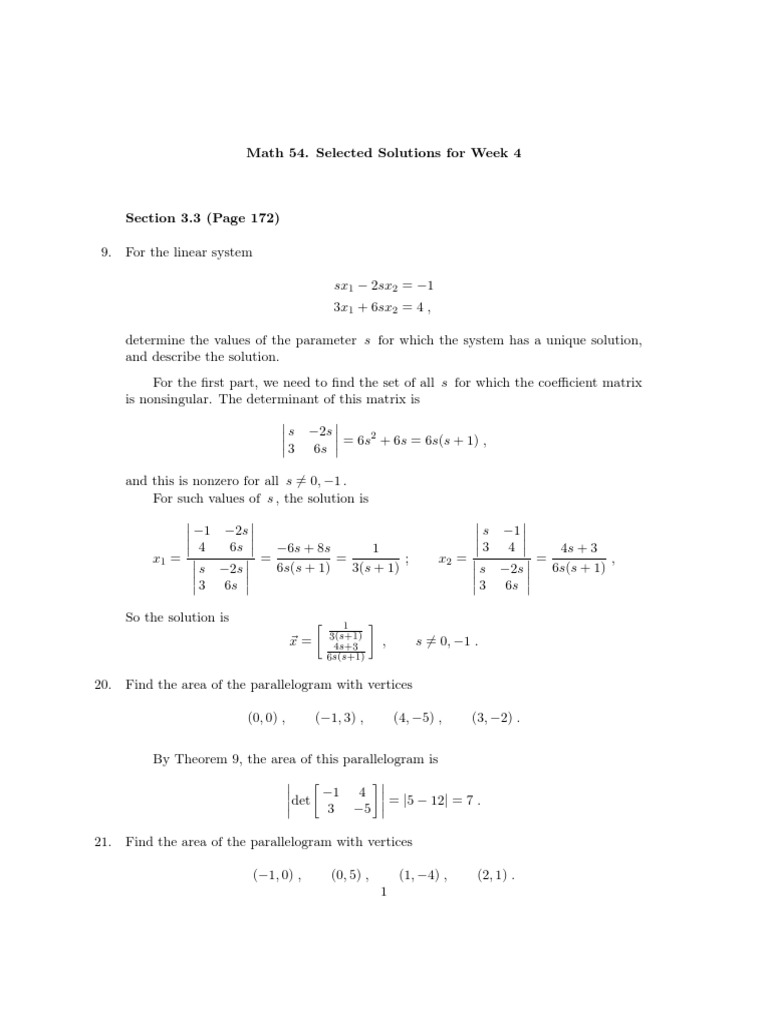 Homework 4 Solutions Descargar Gratis Pdf Linear Subspace Vector Space 