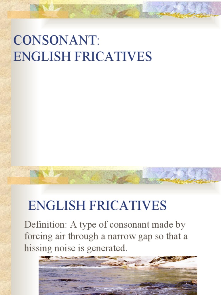 English Fricatives Guide | PDF | Phonology | Phonetics