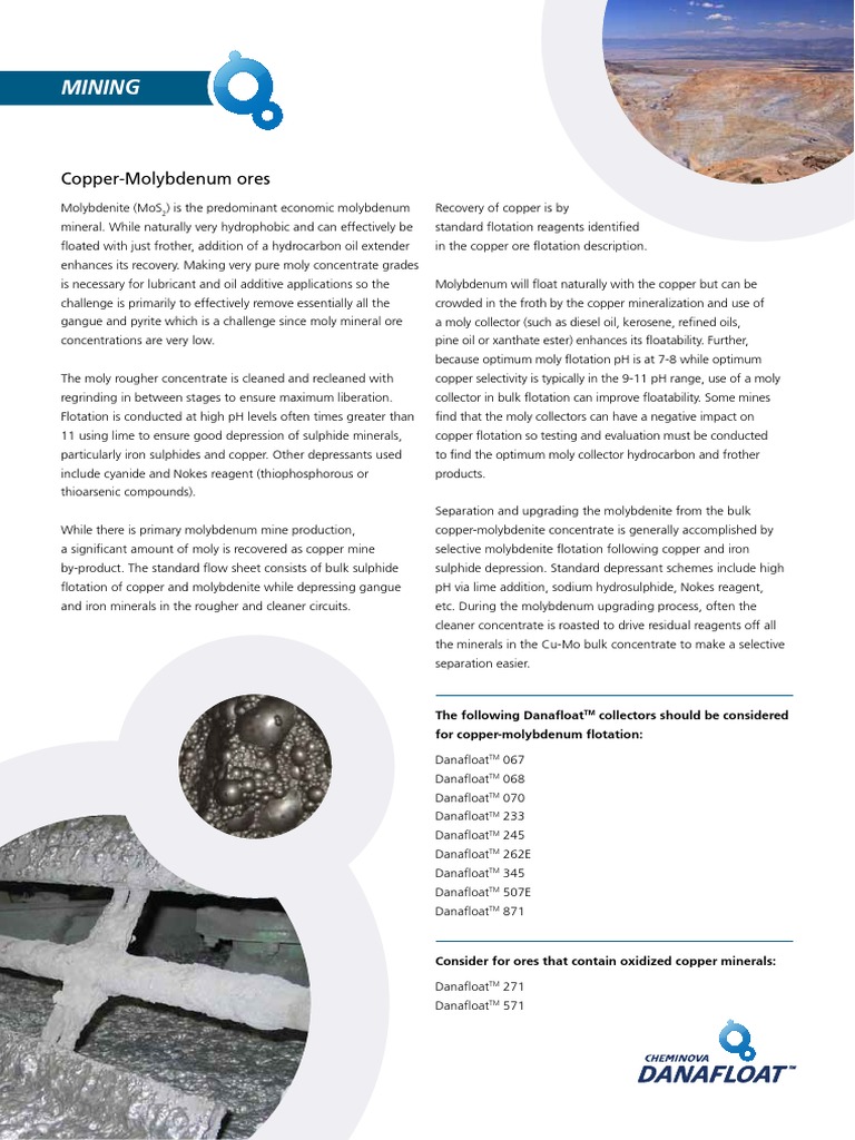 Copper Molybdenum Ores | PDF | Metals | Chemical Substances