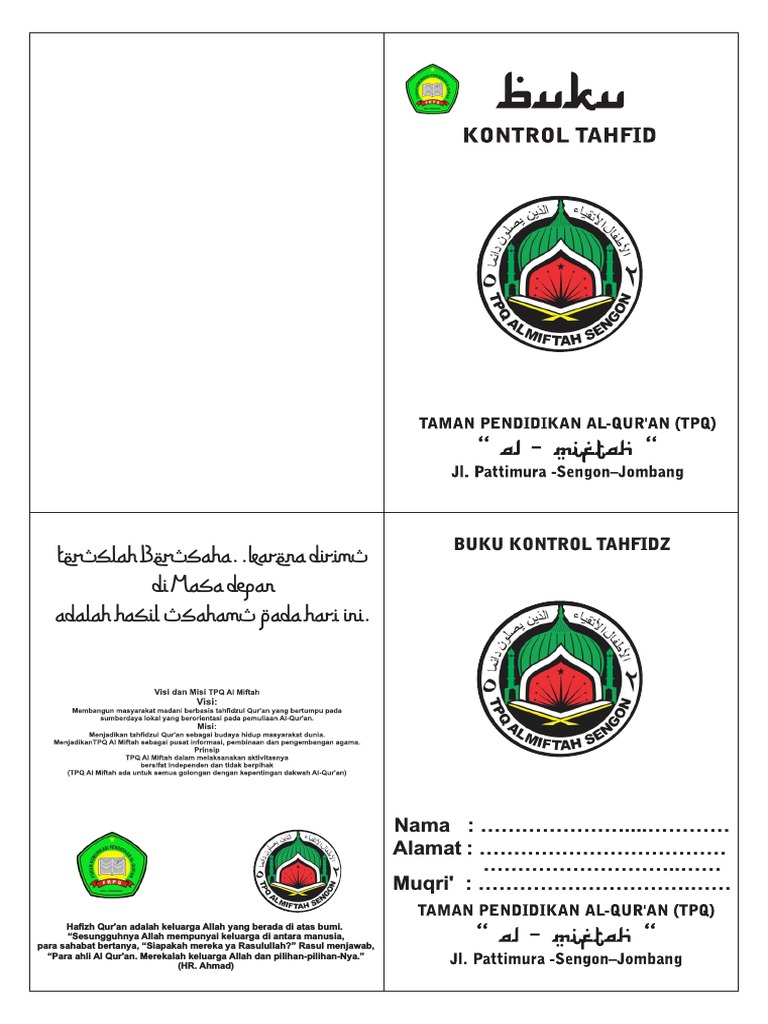 Buku Setoran TPQ | PDF