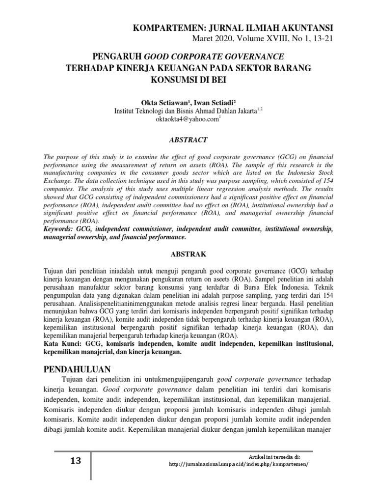 Setiawan Dan Setiadi, 2020 | PDF