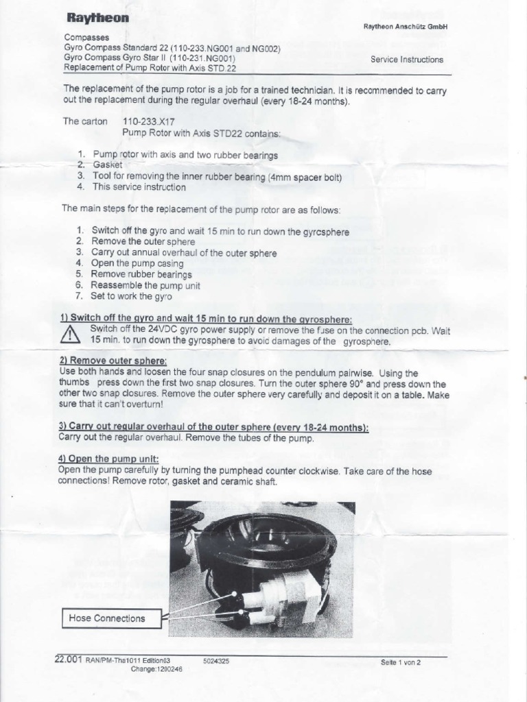 STD22 - Pump Service Kit Replacement Instructions | PDF