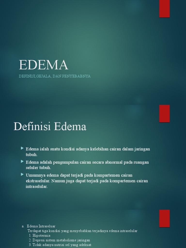 Definisi, Gejala, Dan Penyebab Edema | PDF