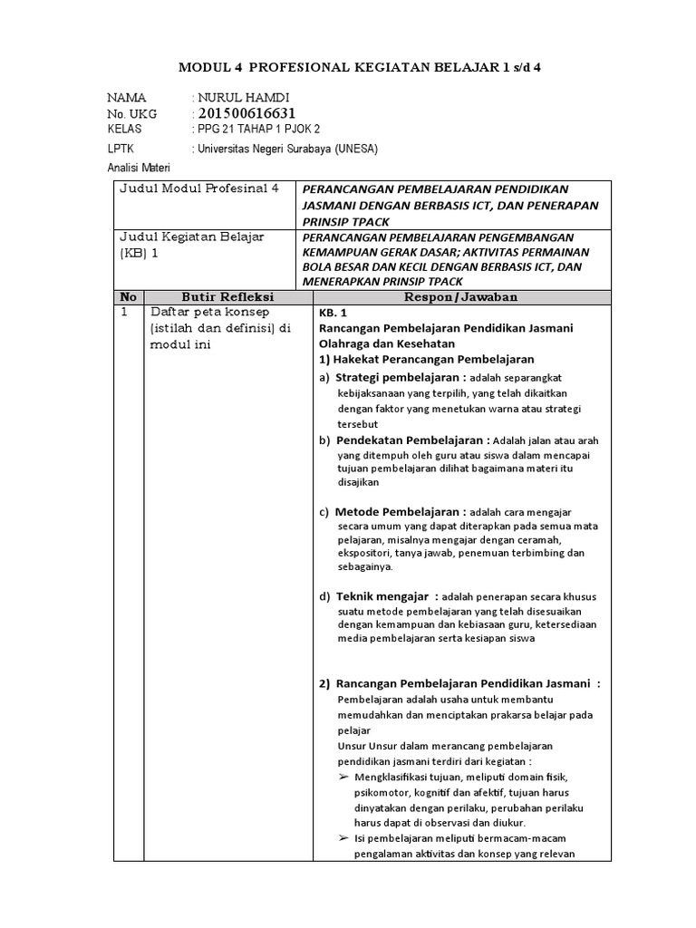 LK Modul Profesional 4 | PDF