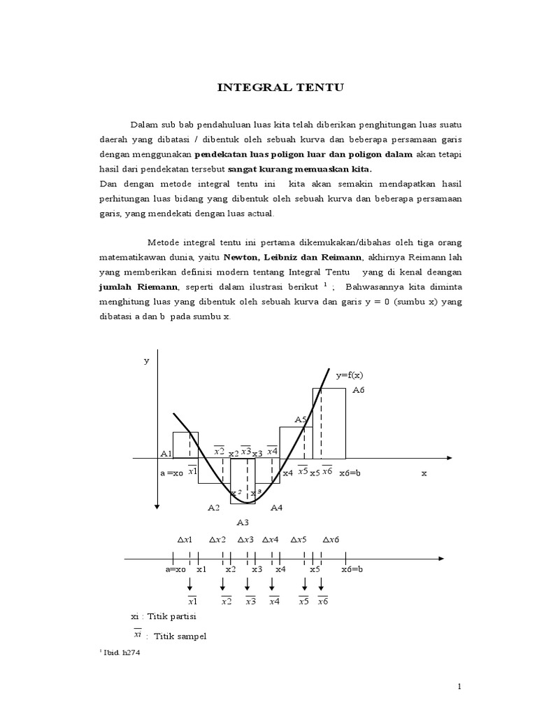 Sem 3 Integral Tentu Teorema Dasar Kalkulus | PDF