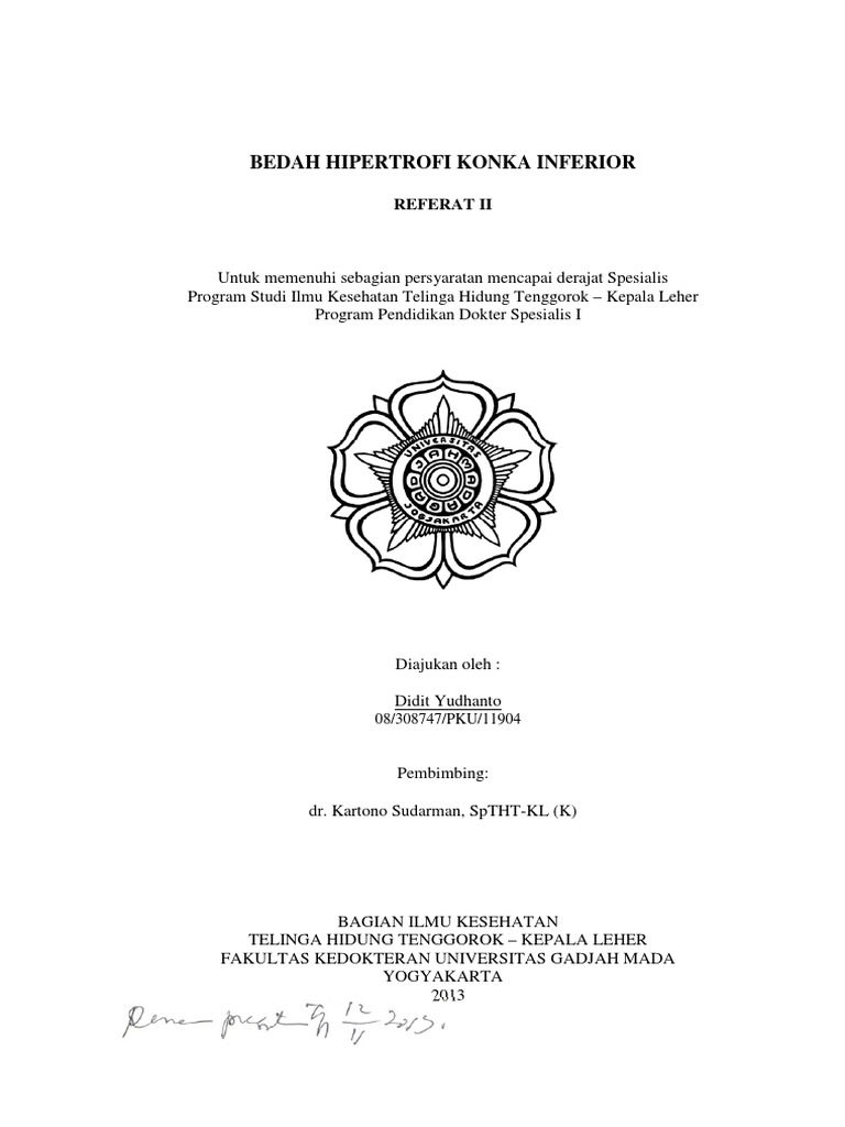 Bedah Hipertrofi Konka Inferior | PDF