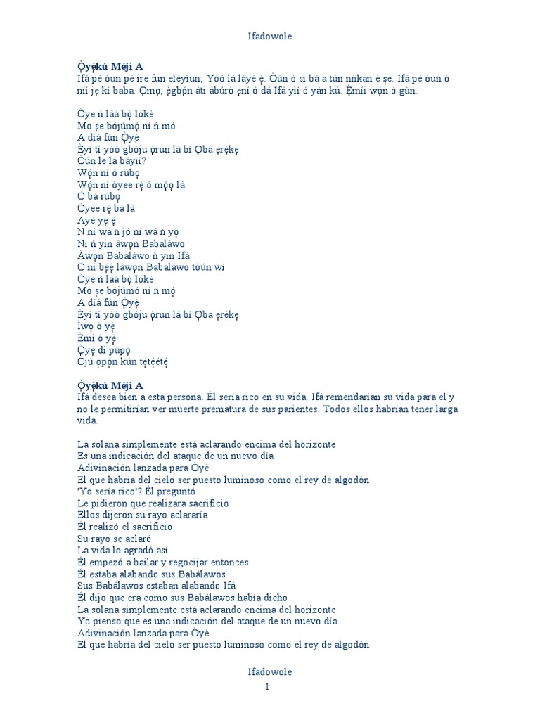 Òyèkú Book | PDF | Religión y creencia