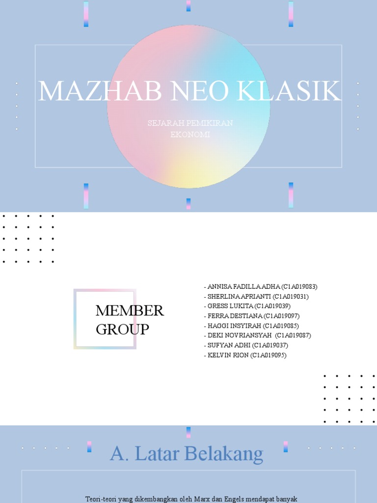 Sejarah dan Teori Mazhab Neo-Klasik | PDF | Pengelolaan Keuangan & Uang