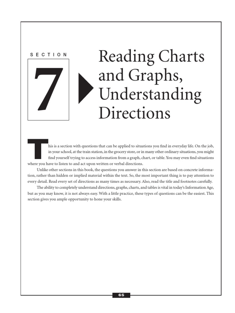 Reading Charts and Graphs, Understanding Directions: Section | PDF | Nature