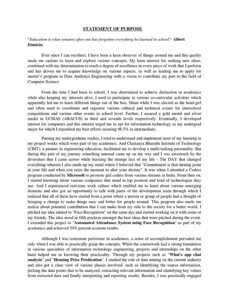 GMU Final SOP | PDF | Internet Of Things | Data