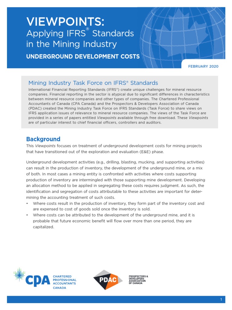 Viewpoints:: Applying IFRS® Standards in The Mining Industry | PDF ...