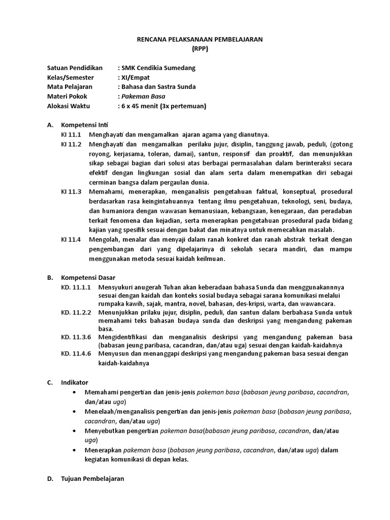 Pembelajaran Pakeman Basa Sunda | PDF