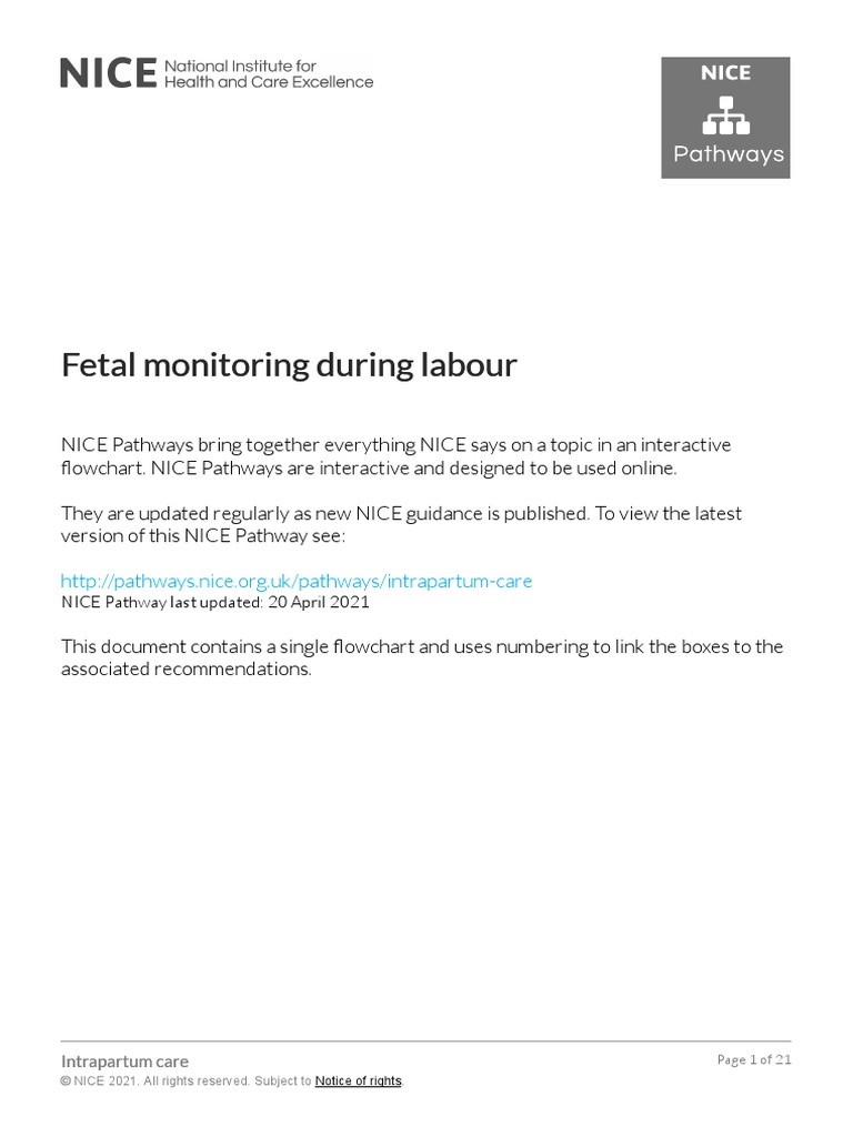 Fetal Monitoring During Labour Fetal Monitoring During Labour | PDF ...