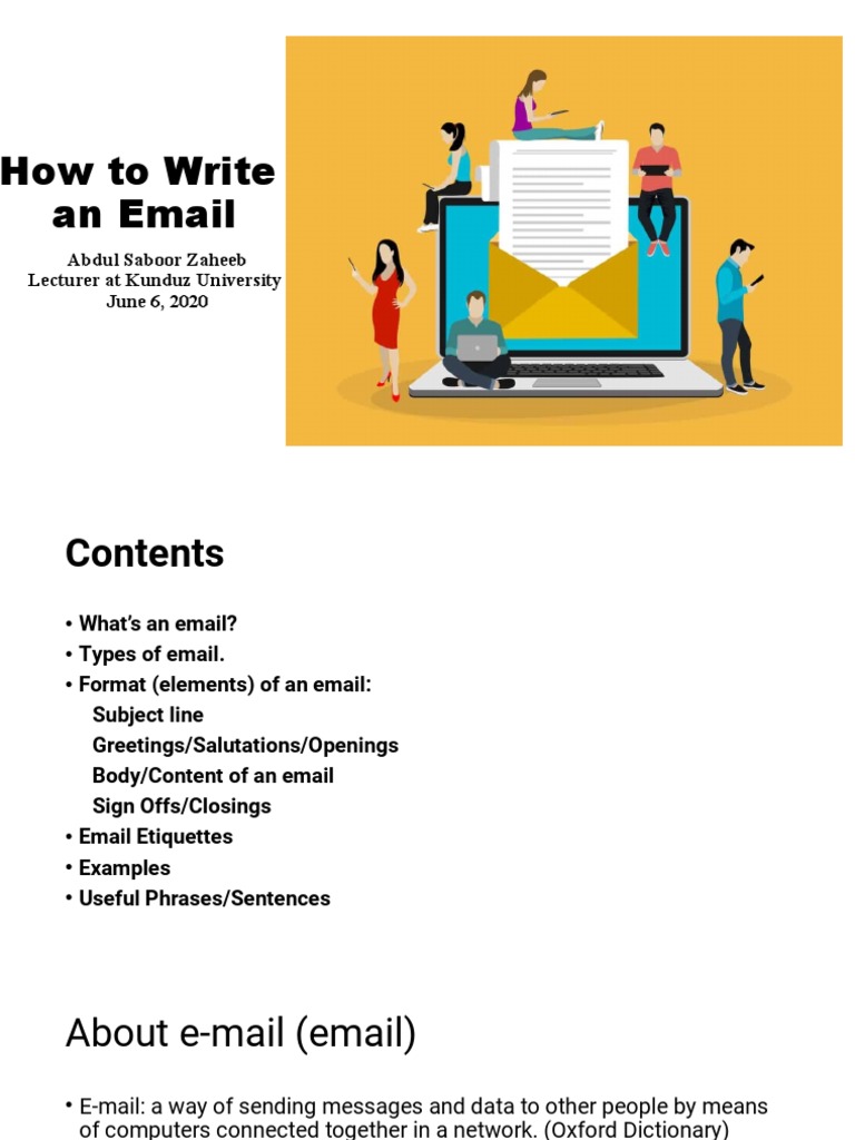 How To Write An Email in English | PDF | Text | Human Communication