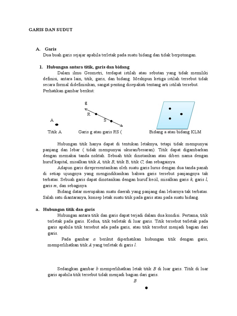 Hubungan Titik dan Garis dalam Geometri | PDF