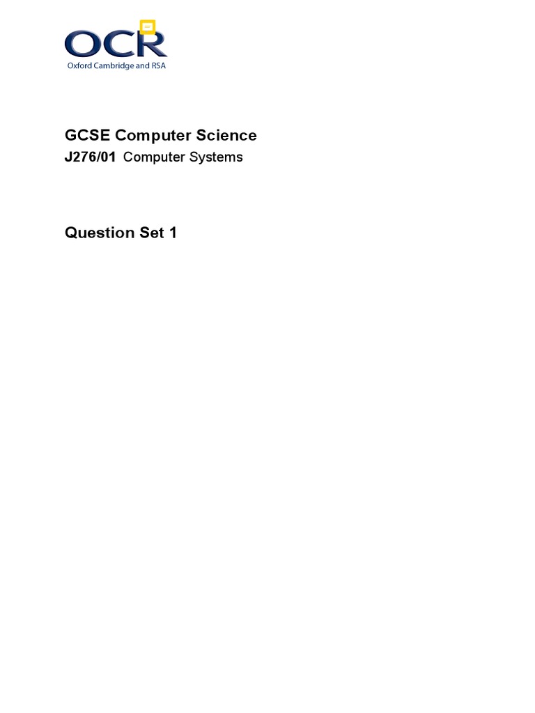 J276-01-Computer systems/GCSE Computer Science J276 - J276 - 01 - QS1 ...