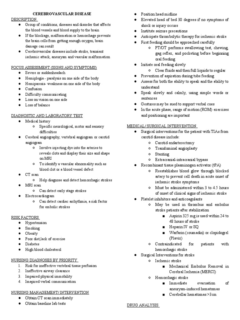 Cerebrovascular Disease | Download Free PDF | Stroke | Ischemia
