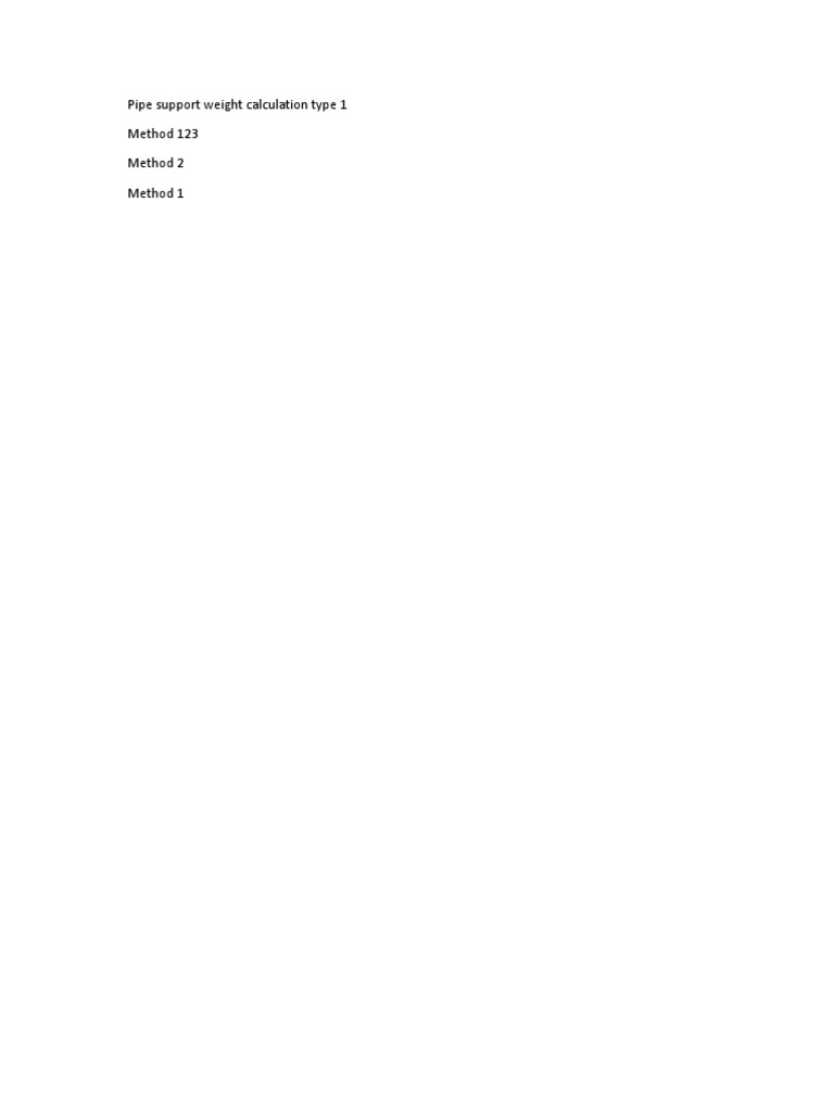 Support Weight Calculation | PDF