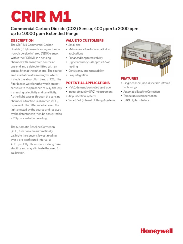Crir M1: Commercial Carbon Dioxide (CO2) Sensor, 400 PPM To 2000 PPM ...